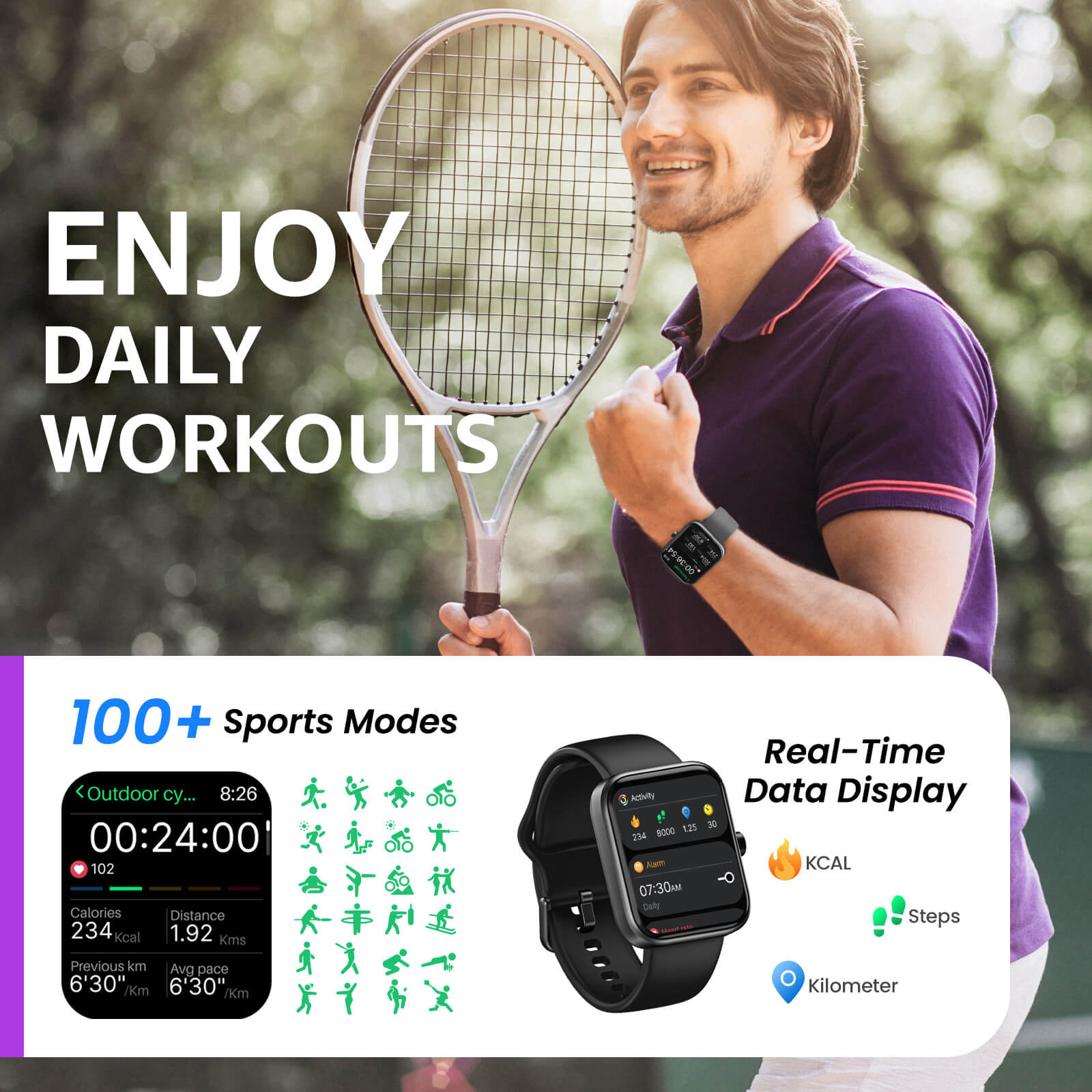 S3 Smart Watch: HD Display, 10-Day Battery + Save $10 Now! | TOZO ...