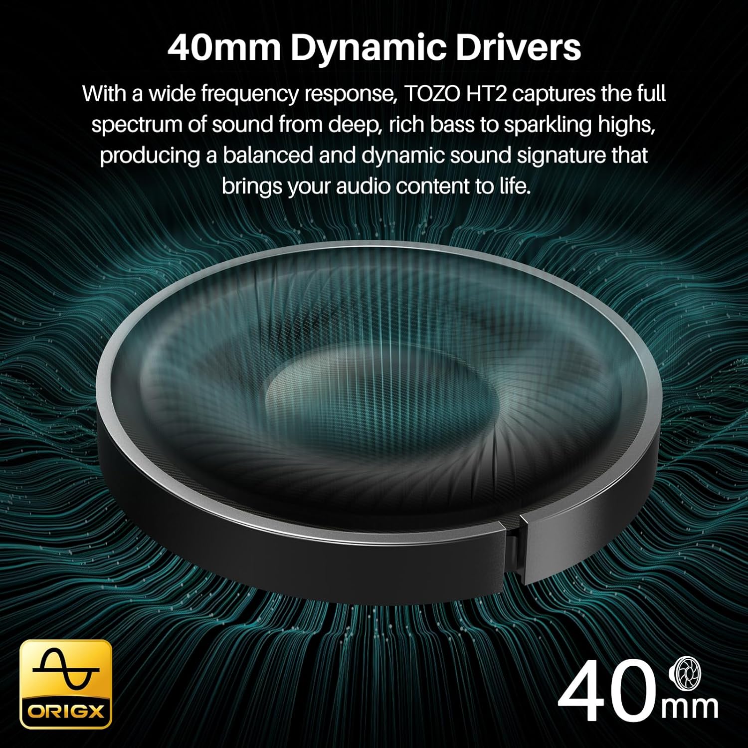 TOZO HT2 Wireless Headphones with Active Noise Cancelling | TOZO Official