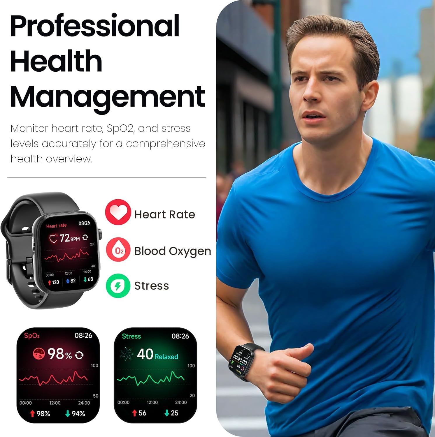 TOZO S6 Smartwatch 1.85" Ultra-Clear Screen | TOZO Official